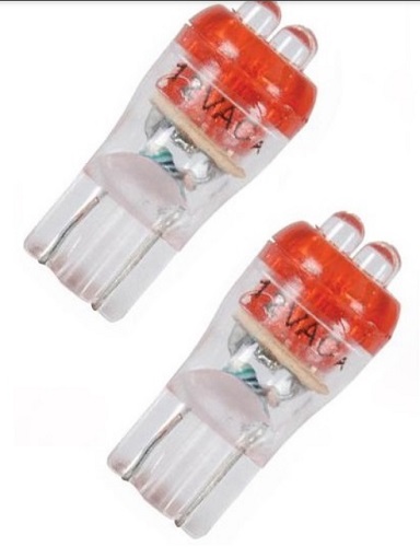 BULB - 12V 5W W2.1 X 9.5D T-10MM RED LED | Butler Auto Mart